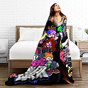 Cartoon Blanket Anime Game Throw Blankets Ultra Soft Flannel Fleece Light Weight for Kids Adults Gift 60"X50"