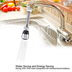 360 Degree Swivel Sink Faucet Aerator, for Home Kitchen Bathroom Sink Tap Head (with Movable Hose Adapter Attachments),High Pressure Bathtub Nozzle Rotate Replacement