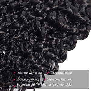 24 Inch Water Wave Single Bundle Human Hair Brazilian Virgin Hair 1 Bundle Water Wave Human Hair Single Bundles Brazilian Virgin Curly Bundle Weave Hair Human Bundles