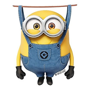 Spreadshirt Minions Merch Bob Hanging On Clothesline Sticker, max. 4 x 4, 4 x 4, Transparent Glossy