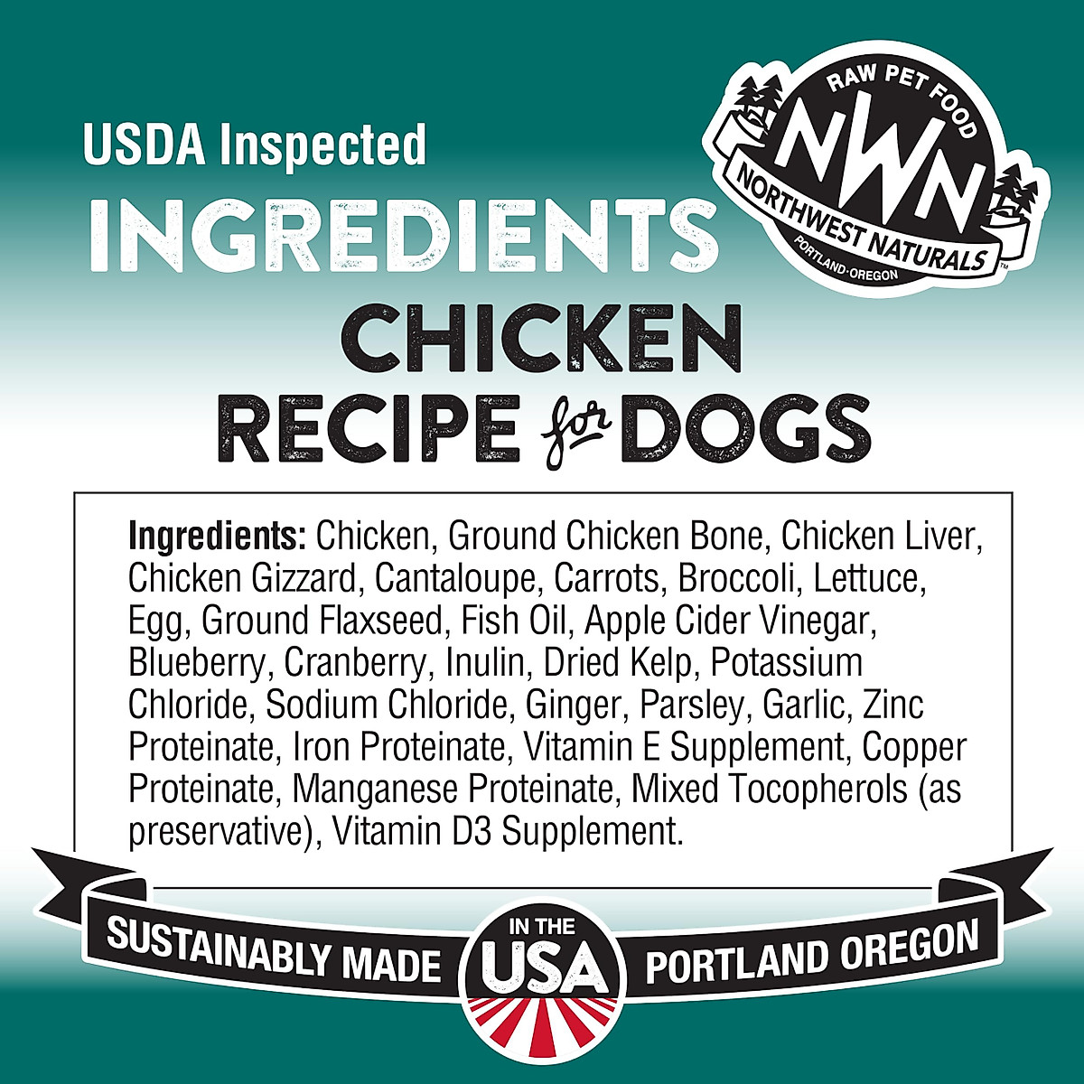 Northwest Naturals Freeze-Dried Chicken Dog Food - Bite-Sized Nuggets - Healthy, Limited Ingredients, Human Grade Pet Food, All Natural - 25 Oz