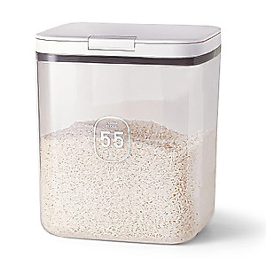 LivLab Flour Container - 5.5 L /5.81qt/5kg Large Flour Dispenser Keep Your Flour Fresh and Dry Easily with Kitchen Essential