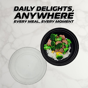 Eco One® 48oz Round BPA-free Container - Leakproof Food Storage Solution with Clear Lid - COMBO, 150 Count - Durable & Eco-Friendly