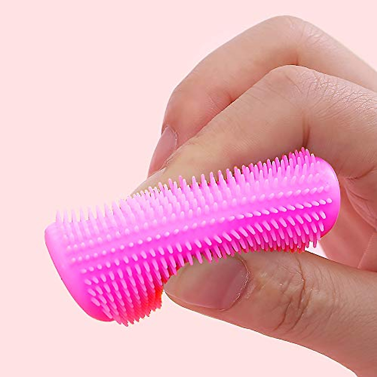 Baby Bath Brush, Baby Cradle Cap Brush, Silicone Massage Brush, Silicone Scrubbers Exfoliator Brush | The Baby Skin Scrubbers Baby Essential for Dry Skin, Cradle Cap and Eczema (Large-Pink & Rose Red)