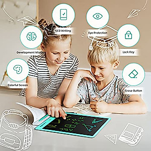CARRVAS LCD Writing Tablet for Kids 2 Pack 10 Inch Coloring Pad Drawing Pad Reusable Electronic Doodle Board Toy Gifts for 3 4 5 6 7 8 Years Toddler Boys Girls (Double Battery)