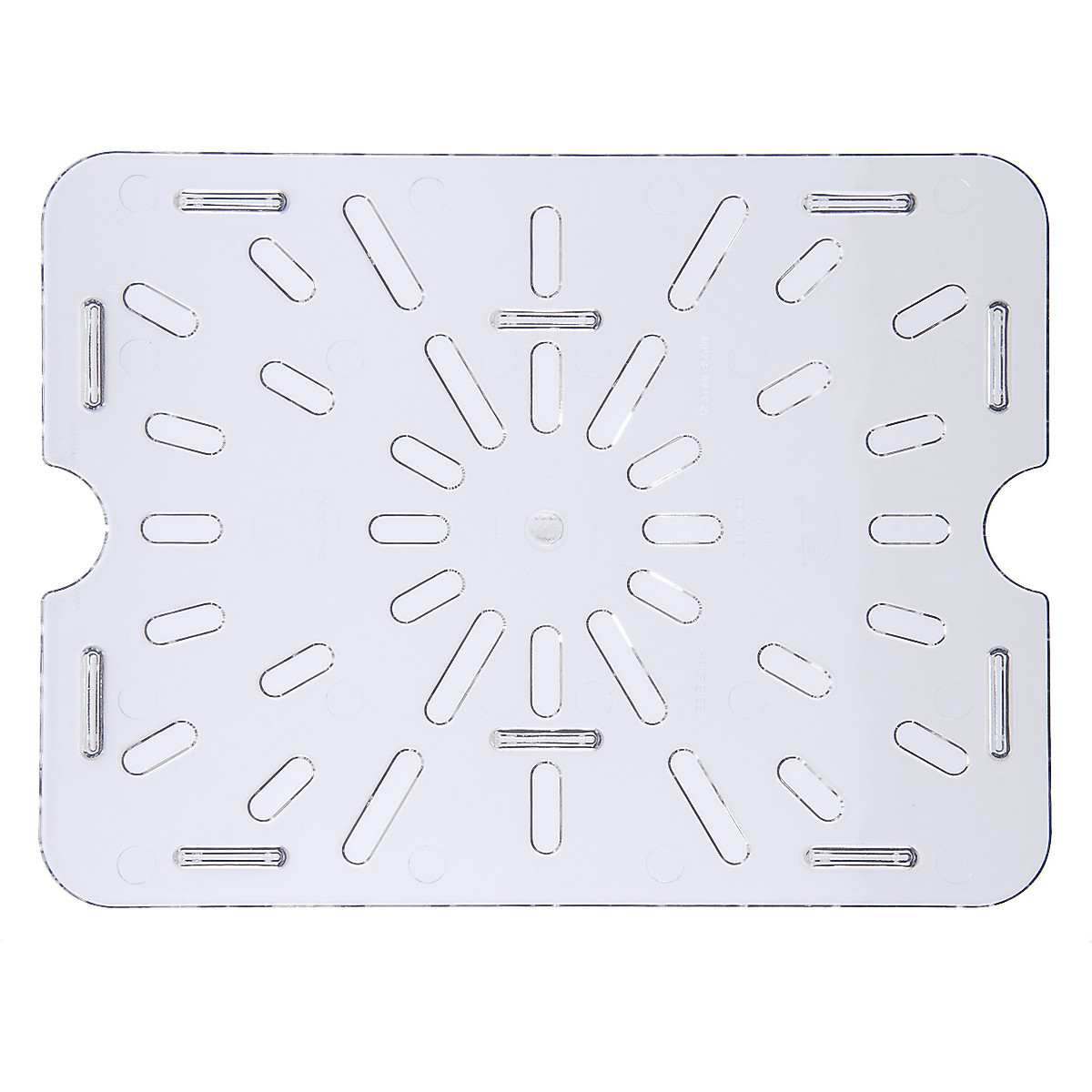 Carlisle FoodService Products 1023507 StorPlus Half Size Polycarbonate Drain Shelf, Clear (Pack of 2)