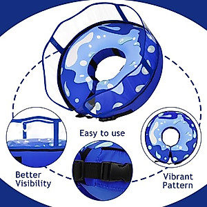 BARKLESS Soft Dog Donut Collar, Inflatable Cone with Anti-Licking Shield, Not Block Vision, Neuter Cone Alternative