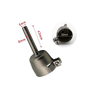 6pcs Triangular Round Speed Welding Nozzle Tacking Nozzle Push Fit 5mm Standard Welder Tip for PVC Hot Air Gun Plastic Heat Gun Welding Machine