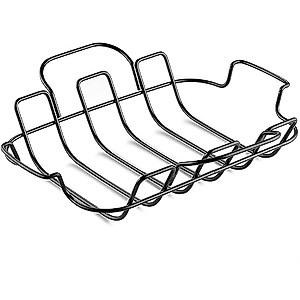 Cook N Home Nonstick Roasting Pan Bakeware Roaster with Rack, 17x13-inches, Black