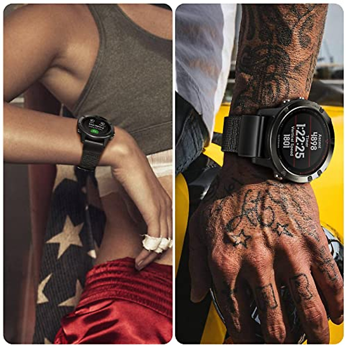 Fintie 22mm Band Compatible with Garmin Fenix 7/Fenix 6/Fenix 5, Quickfit Soft Woven Nylon Sport Strap Compatible with Garmin Fenix 6 Pro/Fenix 5 Plus/Forerunner 935 945/Instinct 1 2/Epix Gen 2 Smartwatch (Black)