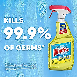 Windex Disinfectant Cleaner - Multisurface Spray Bundle, Includes a 23 fl oz Spray and a 32 fl oz Refill, Works on Kitchen and Bathroom Counters and More, Citrus Fresh Scent