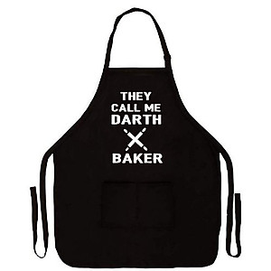 IDOXE Funny BBQ Grilling Aprons for Men Women Baking Waffle Darth Barber Vader Boyfriend Fathers Day Retirement Novelty Gifts Plus Size Home Accessories