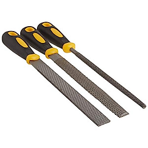 WOODSTOCK D3113 3-Piece Wood Rasp Set with Rubber Handles