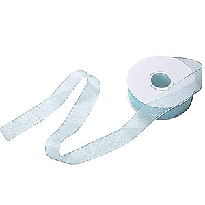 JingleStar Decorative Accessories 1 Inch Sheer Chiffon Ribbon Perfect for Crafts Hair Bows Gift Wrapping Wedding Party Decoration and More (Tiffany Blue)