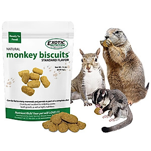 Monkey Biscuits (Standard, 9 lb.) - Healthy & Crunchy Biscuit Treat for Prairie Dogs, Parrots, Squirrels, Sugar Gliders, Hamsters, Rats, Rodents, Amazons, Macaws, Cockatoos, Birds & Other Small Pets