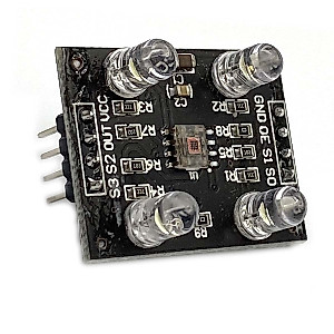 Kiro&Seeu TCS230 TCS3200 RGB Light Color Recognition Sensor Detector Module DC 3-5V with 4 LED Compatible with MCU Ar-duino, CS230-MD-1P