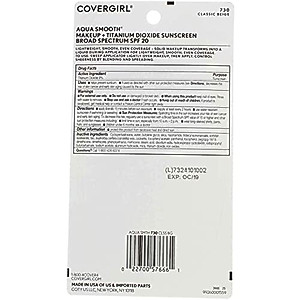 Cover Girl 57666 730clsbei Classic Beige Aqua Smoothers Make Up