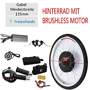 HarBin-Star Electric Bike Conversion Kit, 48V 1000W 28" Rear Wheel Powerful Motor E-Bike Conversion Kit, Electric Bicycle Motor Kit Dual Mode Controller Twist Throttle PAS