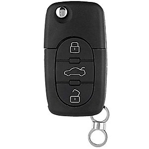 SCITOO 3 Buttons Keyless Entry Remote Car Key Fob Case Fit for Audi TT A4 A6 2001-2006 1PC FCC MYT8Z0837231