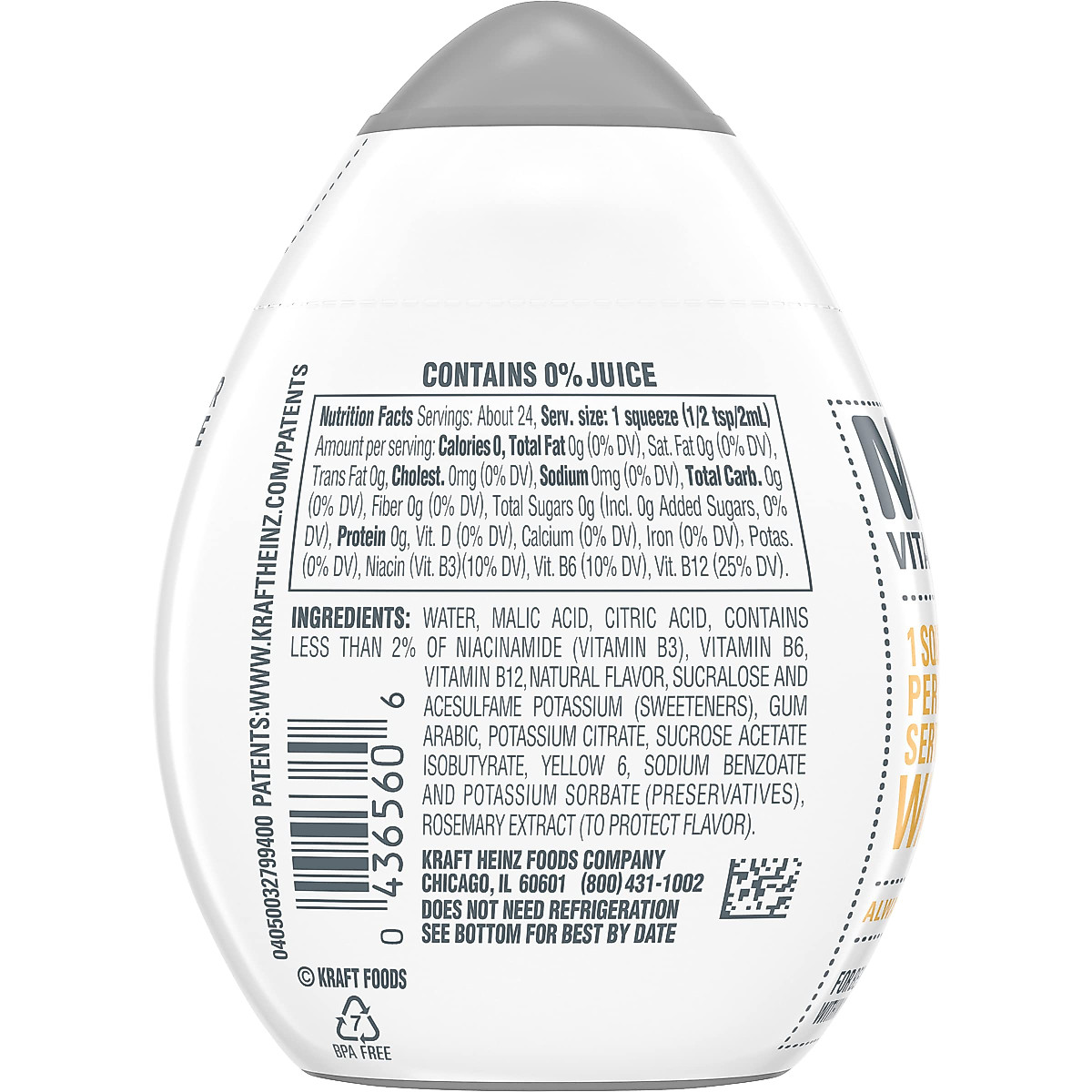 Mio Vitamins Liquid Water Enhancer, Orange Vanilla, 1.62 FL OZ. (Pack of 4)