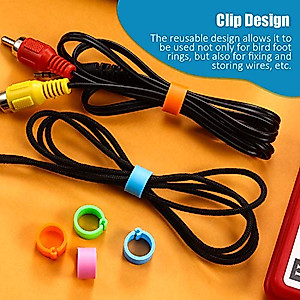 Weewooday 300 Pieces 8 mm Pigeon Leg Bands Ring Bird Quail Chicken Plastic Multi Color Foot Bands Clip on Leg Rings for Chicks Bantam Finch Dove Lovebird Small Poultry
