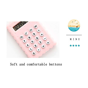 Mini Calculator 8 Digits Cute Cookies Calculator Portable Pockets Key Chain Standard Function Calculator School Office Supplies for Kids Adult, 2.2 x 1.5 Inch