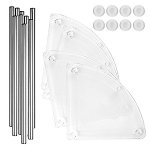 Decdeal 4-Tier Corner Storage Shelf Organizer for Cosmetics, Bathroom Countertop, Vanity Tray, Kitchen Standing Shelf