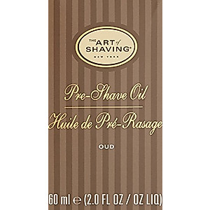 The Art of Shaving Pre Shave Beard Oil for Men, Protects Against Irritation and Razor Burn, Clinically Tested for Sensitive Skin, Oud, Woody, 2 Fl Oz