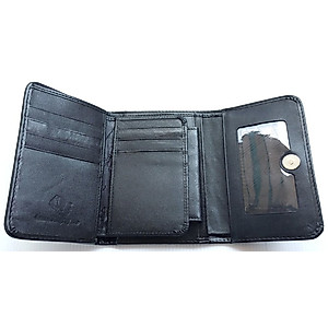 Julie Genuine Real Stingray Skin One Eye Leather Trifold Clutch Black Wallet Purse