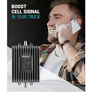 SureCall Fusion2Go OTR Cell Phone Signal Booster for Trucks, Work Vans, Fleets, Boosts 5G/4G LTE, Verizon AT&T Sprint T-Mobile, Large Vehicle RV Trailer, Multi-User, FCC Approved, USA Company