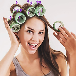 WILLBOND 180 Pieces Brush Roller Pick Plastic Roller Pick Hair Curler Pin for Hair Curling Styling Accessories Present(null)