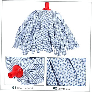 COLLBATH 4 Pcs Mop Replacement Head Hospital Mop Heads Mop Head Refill Mop and Bucket Commercial Cut End Cotton Mop Wet Mop Head Mop Refill Cleaning Mop Clip Style Mop Accessories Mops