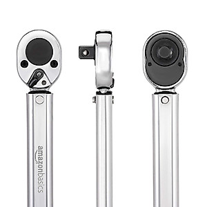 Amazon Basics 1/2-Inch Drive Click Heavy-Duty Torque Wrench - 25-250 foot-lb, 33.9-338.9 Nm