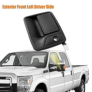 NPAUTO Exterior Door Handle Front Left Driver Side LH Replacement for 1999-2016 F250 F350 F450 F550 Super Duty, 2000-2005 Ford Excursion, 00-15 Ford F650, 00-13 Ford F750, 79306