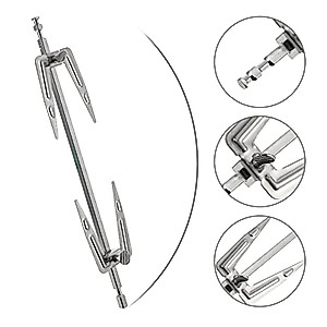 Kitchen Grill Fork Stainless Steel Rotating Air Fryer Fork Air Fryer Supplies Roast Fork for BBQ Cooking Meat Spit Rods (25 X 5 cm)