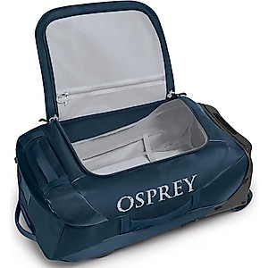 Osprey Transporter 60L Wheeled Travel Duffel Bag, Venturi Blue