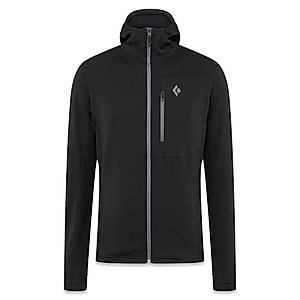 Black Diamond Mens Coefficient Long Sleeve Fleece Hoody, Black, Medium