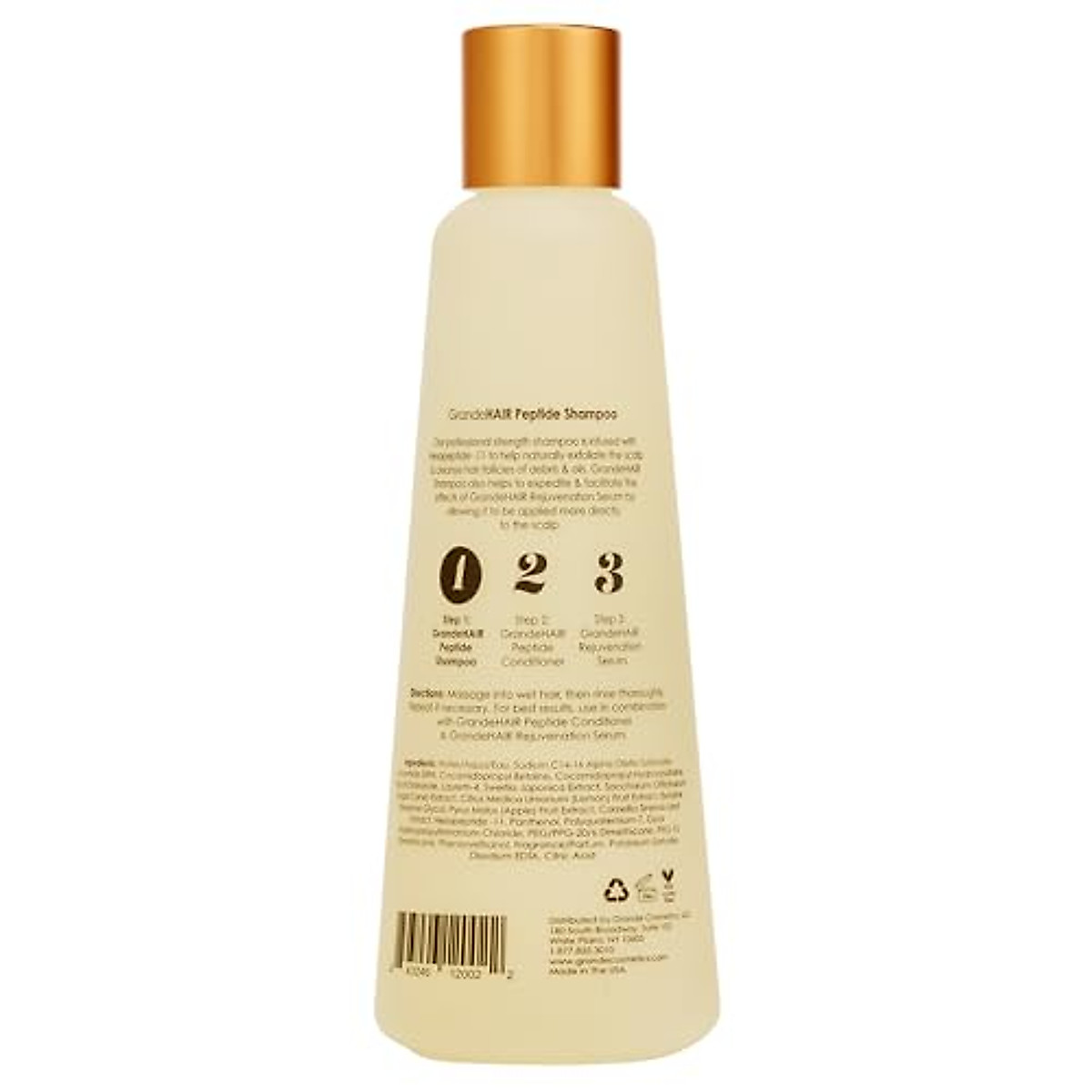 Grande Cosmetics GrandeHAIR Peptide Shampoo, 8 Fl Oz