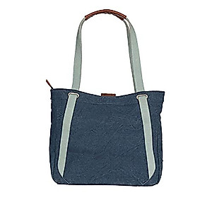 Mona B Cora Upcycled Recycled Durrie Vegan Tote Handbag with RFID Blocking