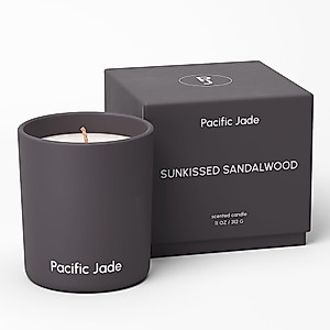 PACIFIC JADE Hand Poured 100% Natural Soy Candle 11oz - Luxury Fragrance in Matte Glass for Home or Gift - Premium Cotton Wick for 60 Hours Burn Time - Woman-Founded Brand (Golden Vanilla)