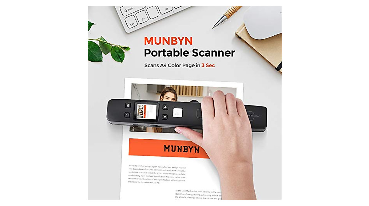 Scan Photos & Docs: MUNBYN 1050 DPI Portable Scanner