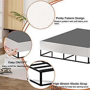 Box Spring for Queen Bed 9 Inch High Profile Queen Box Spring Heavy Duty Metal Queen Size Box Spring Mattress Foundation Sturdy Queen Box Springs for Bed Frame Platform Noisy Free (9 Inch, Queen)