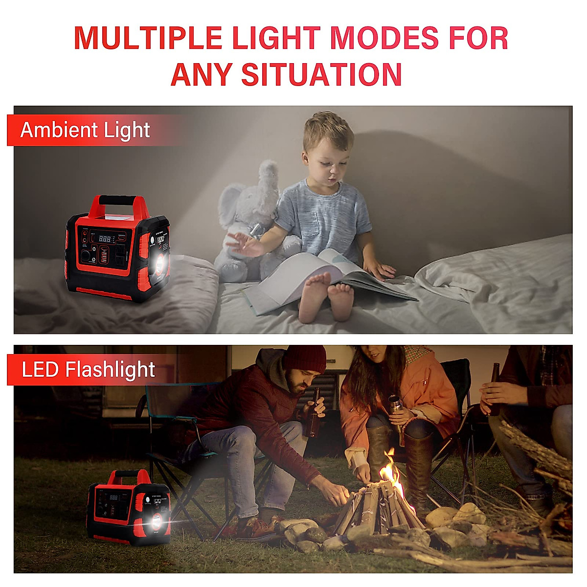 Portable Power Station, 2000Amps Car Battery Jump Starter Battery Pack with 400W Inverter Dual AC/DC/USB Output