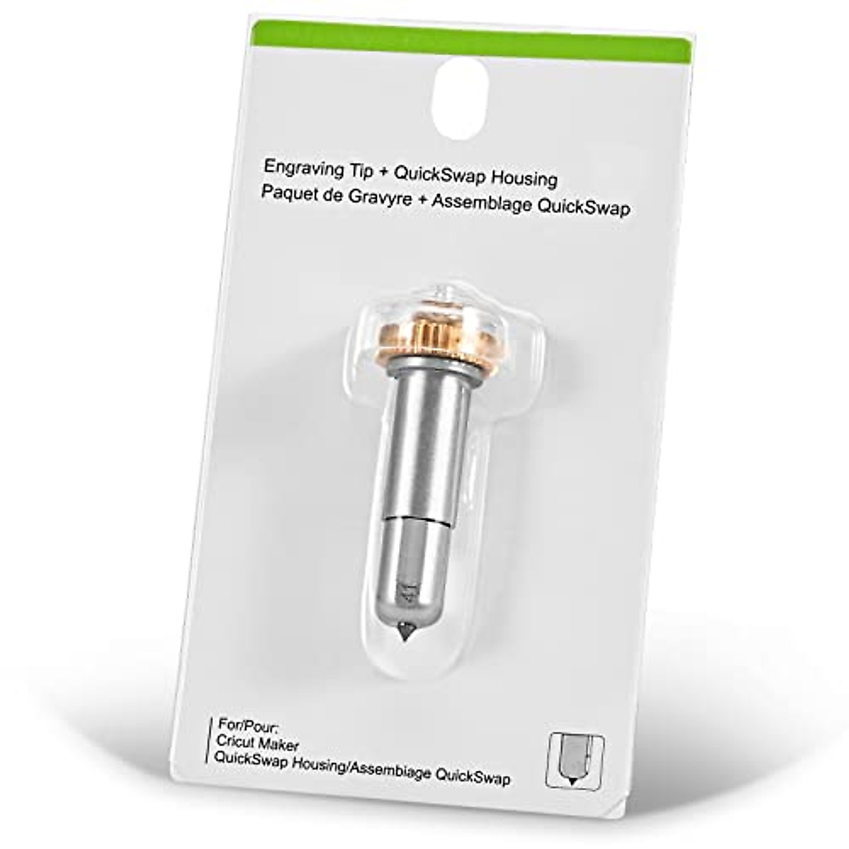 Engraving Tip + QuickSwap Housing for Cricut Maker/ Maker 3, Premium Carbide Engraving Tip, Ideal for Engraving Long Lasting Designs on Glass, Acrylic, Metal & More, Original Version
