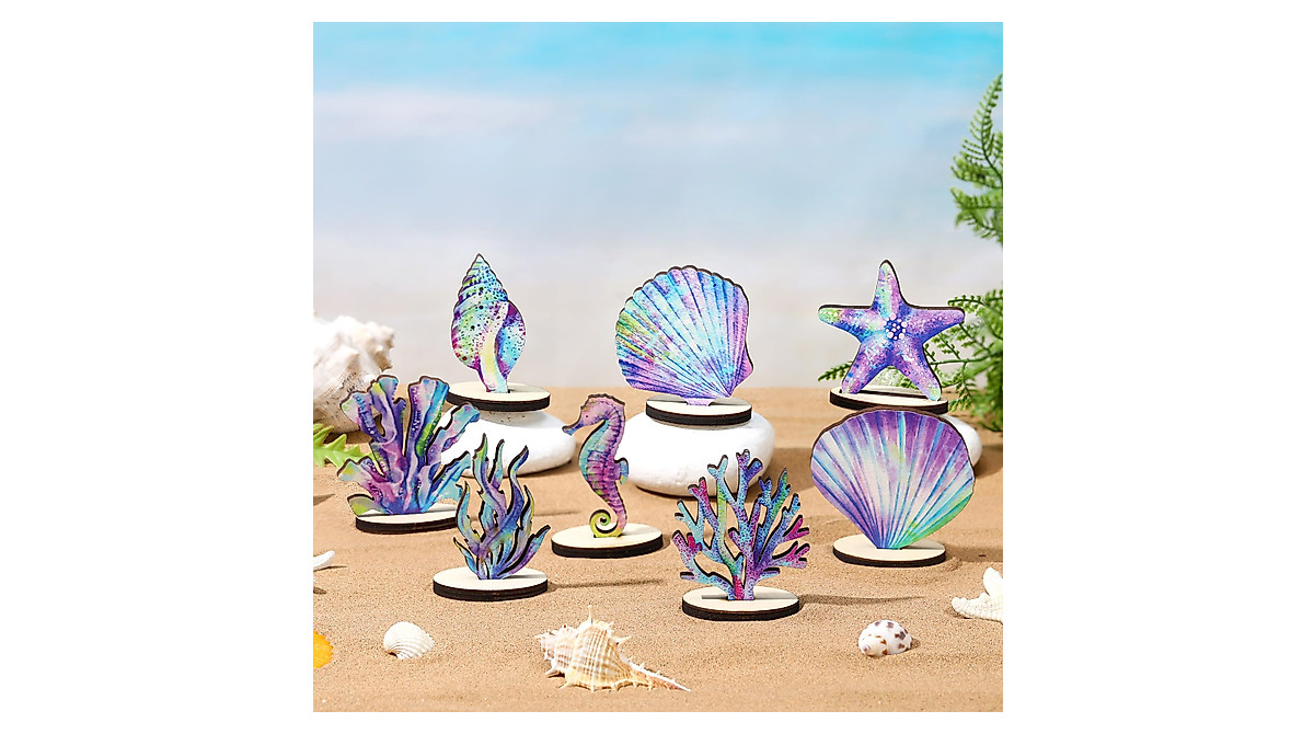 Mermaid Party Decor - 16 Pcs Under the Sea Centerpieces