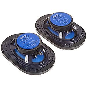 Pyle 4'' x 6'' Three Way Sound Speaker System - Pro Mid Range Triaxial Loud Audio 240 Watt per Pair w/ 4 Ohm Impedance and 3/4'' Piezo Tweeter for Car Component Stereo PL463BL