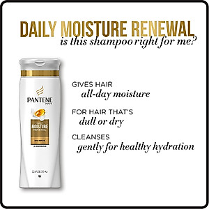 Pantene, Shampoo, Pro-V Daily Moisture Renewal for Dry Hair, 25.4 Fl Oz (Pack of 2), Twin Pack
