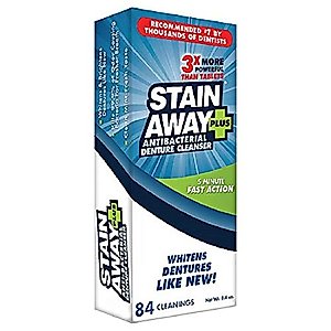 STAIN-AWAY PLUS DENTURE CLEANSER 8.4 OZ