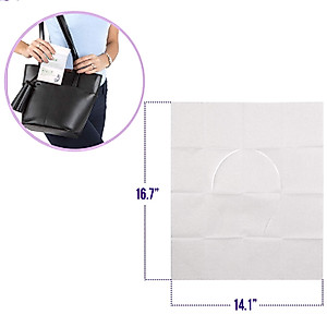 Super More Disposable Toilet Seat Covers 100 pack XL Can flush, used for Adults for Kids potty training, is used in Public toilet, Airplane, train, Camping, essentials for travel.