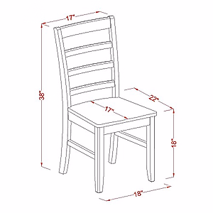 East West Furniture Dublin 3 Piece Set Contains a Round Dining Room Table with Dropleaf and 2 Linen Fabric Upholstered Kitchen Chairs, 42x42 Inch, Black & Cherry
